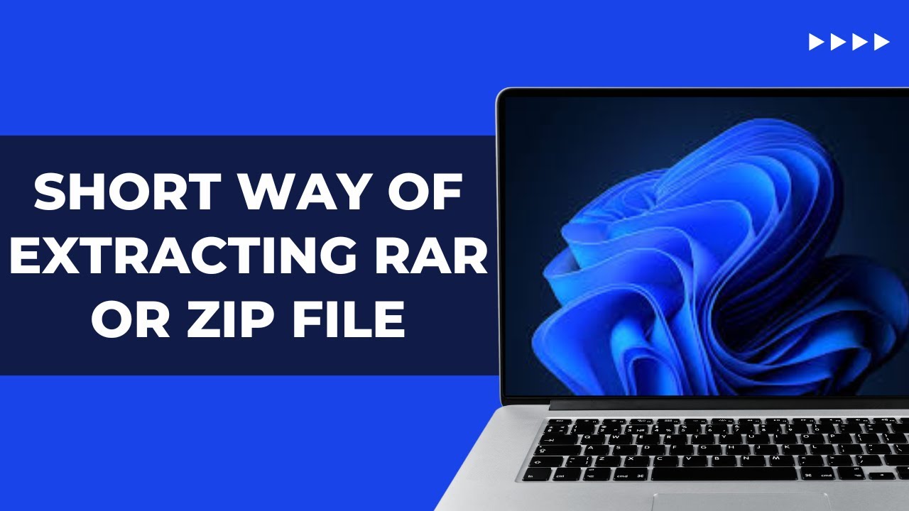Short Way Of Extracting RAR Or ZIP File In Windows 10 Or 11 PC Or Laptop