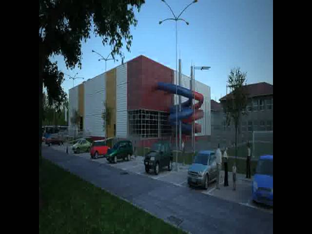 Water Park Complex Full Scene Render Ready 3D Model - FlatPyramid