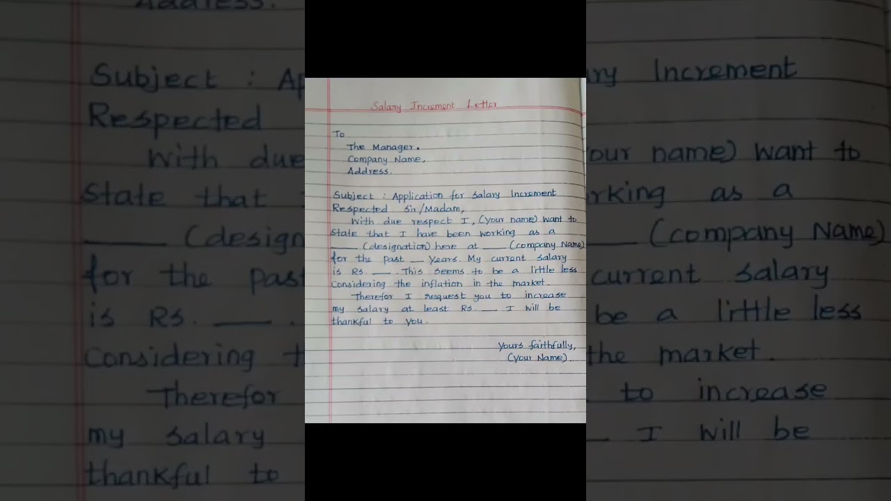 Salary Increment Letter model For Beginners