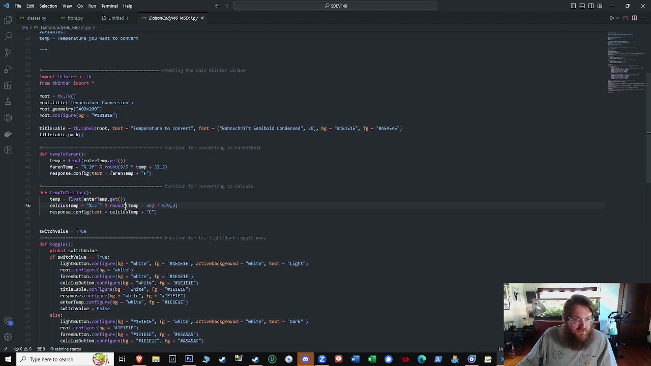 Temp Conversion for SDEV 140