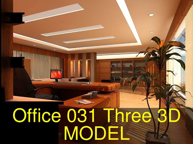 Office 031 Three 3D Model - FlatPyramid