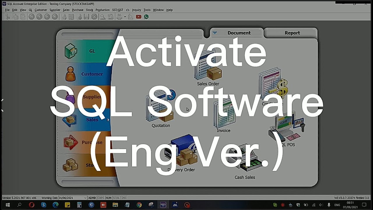 Activate SQL Software (English Ver.) | SQL Software