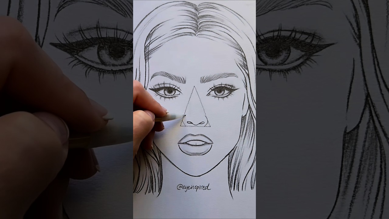 How to draw a nose #art #artwork #artist #draw #drawing #sketch #satisfying #nose #illustration