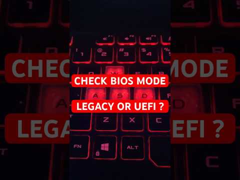 How To Check BIOS Mode On Windows Computer || UEFI OR LEGACY BIOS ? #youtubeshorts #viral #tech