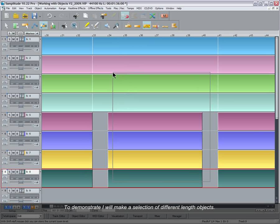 Samplitude - Working with Objects (Full Version)