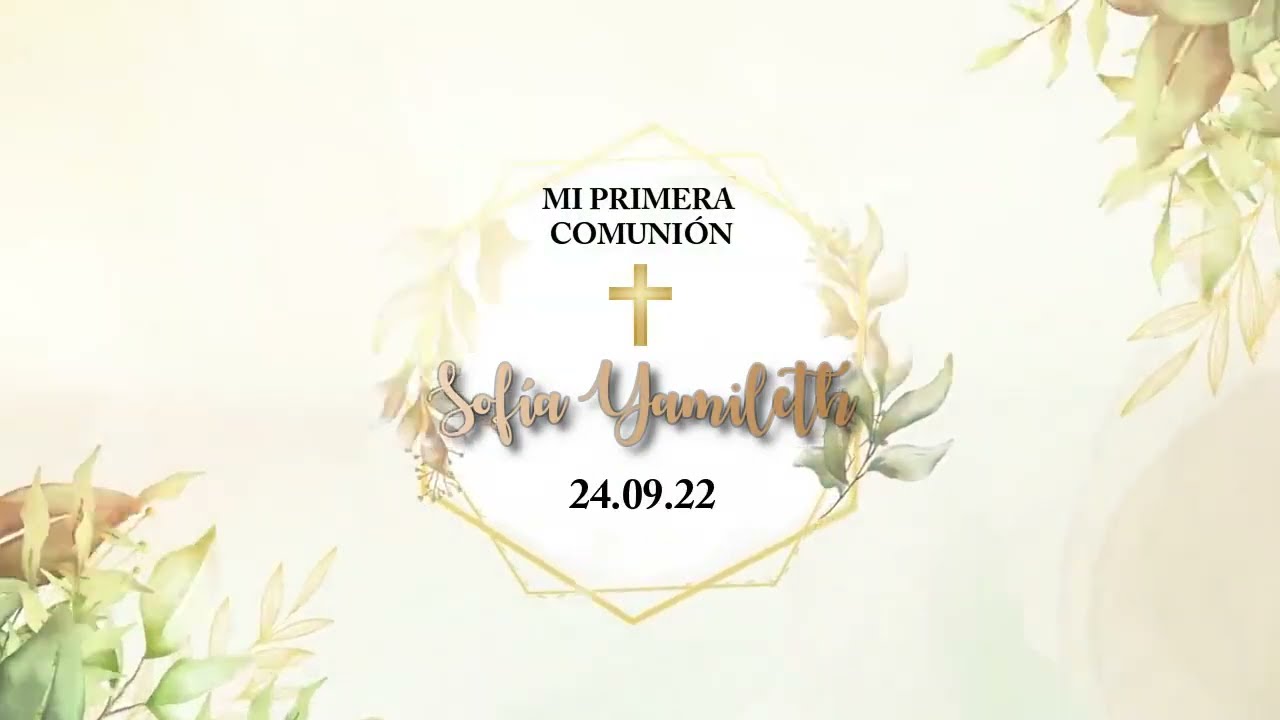 HERMOSA Y ELEGANTE VIDEO INVITACION PARA PRIMERA COMUNIÓN