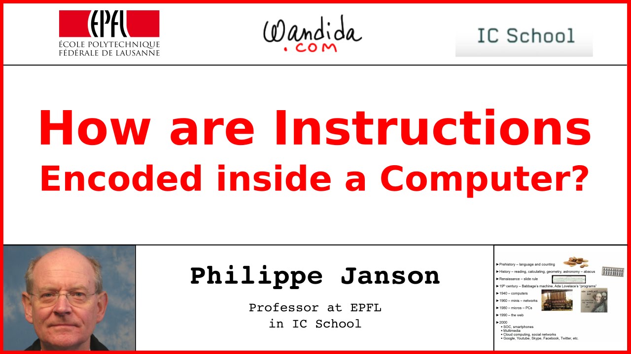 How are Instructions Encoded inside a Computer? Philippe Janson