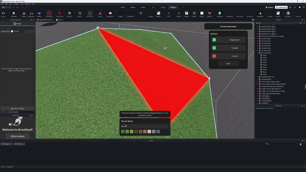 Roblox Plugin: Triangle Terrain Generator Preview