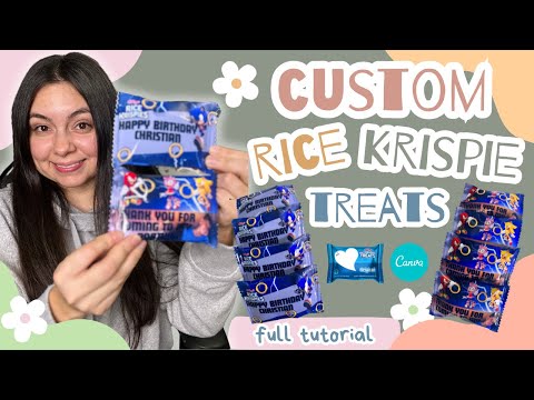 How To Make Custom Rice Krispie Packaging: Full Tutorial - How to Design Custom Rice Krispie Wraps