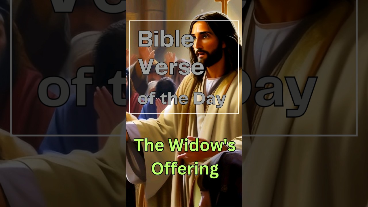 The Widow's Offering (Luke 21:3-4) #bible #verse #Luke #Jesus #Generosity #Sacrifice