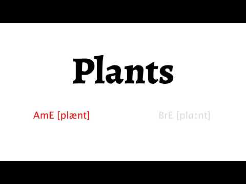 How to Pronounce plants in American English and British English