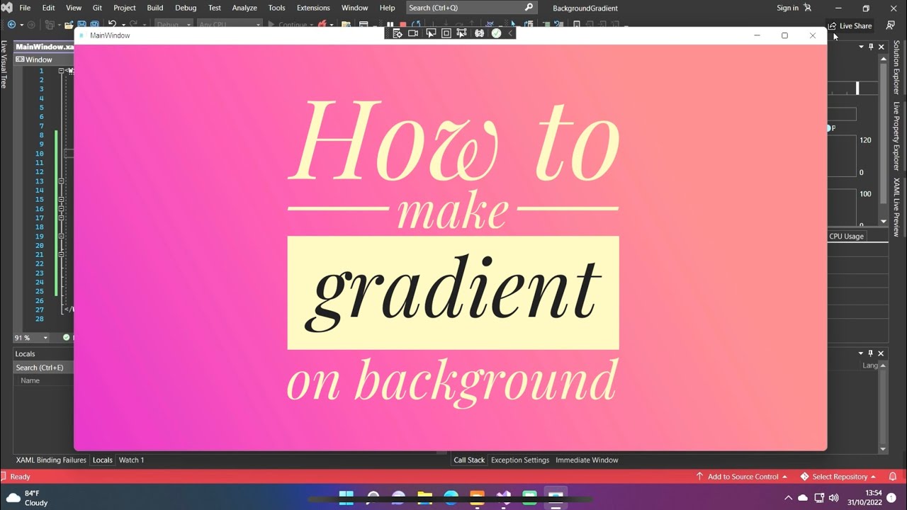 Linear Gradient Brush As The Border Background - C# WPF Microsoft Visual Studio | Programming