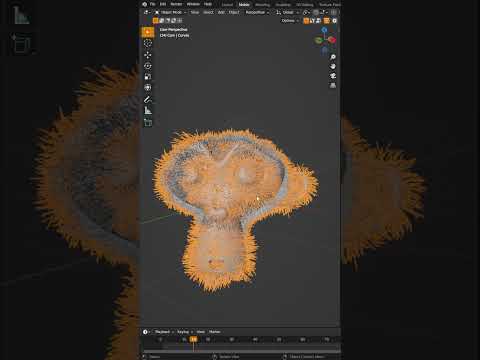 Blender Speed Trick Add Fur Fast with Quick Fur #Blender #Shorts #Tips