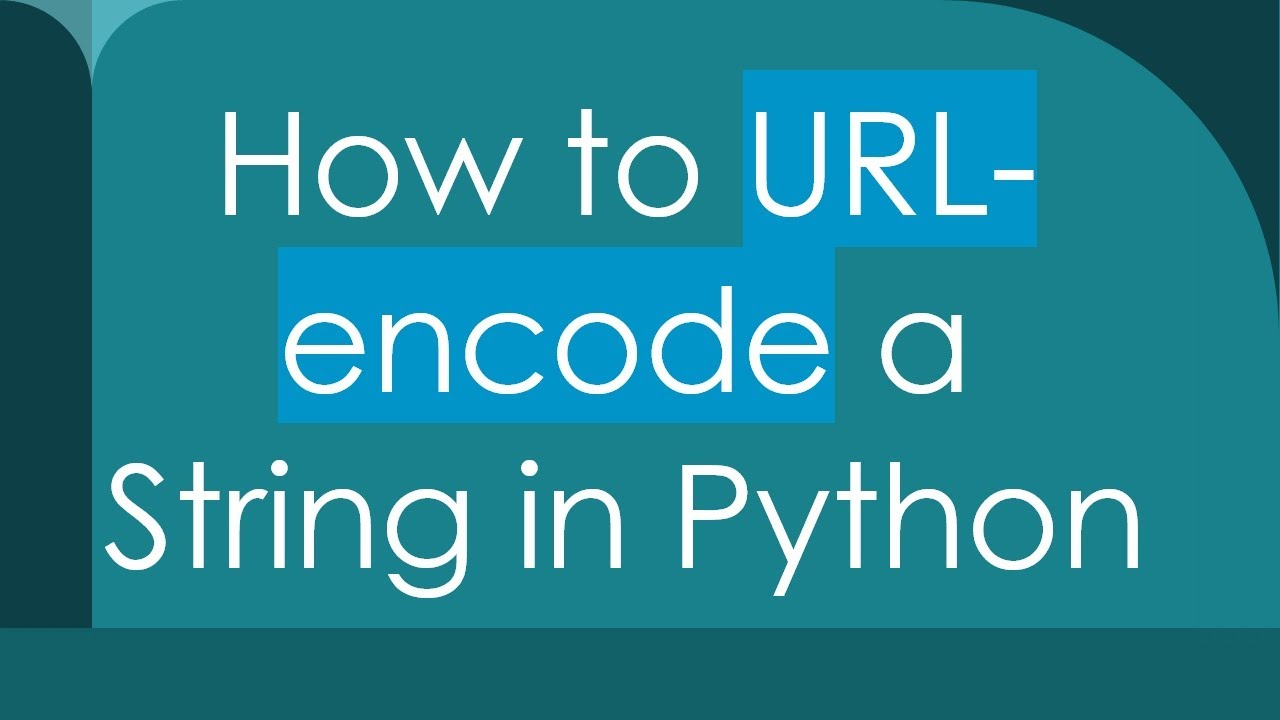 How to URL-encode a String in Python