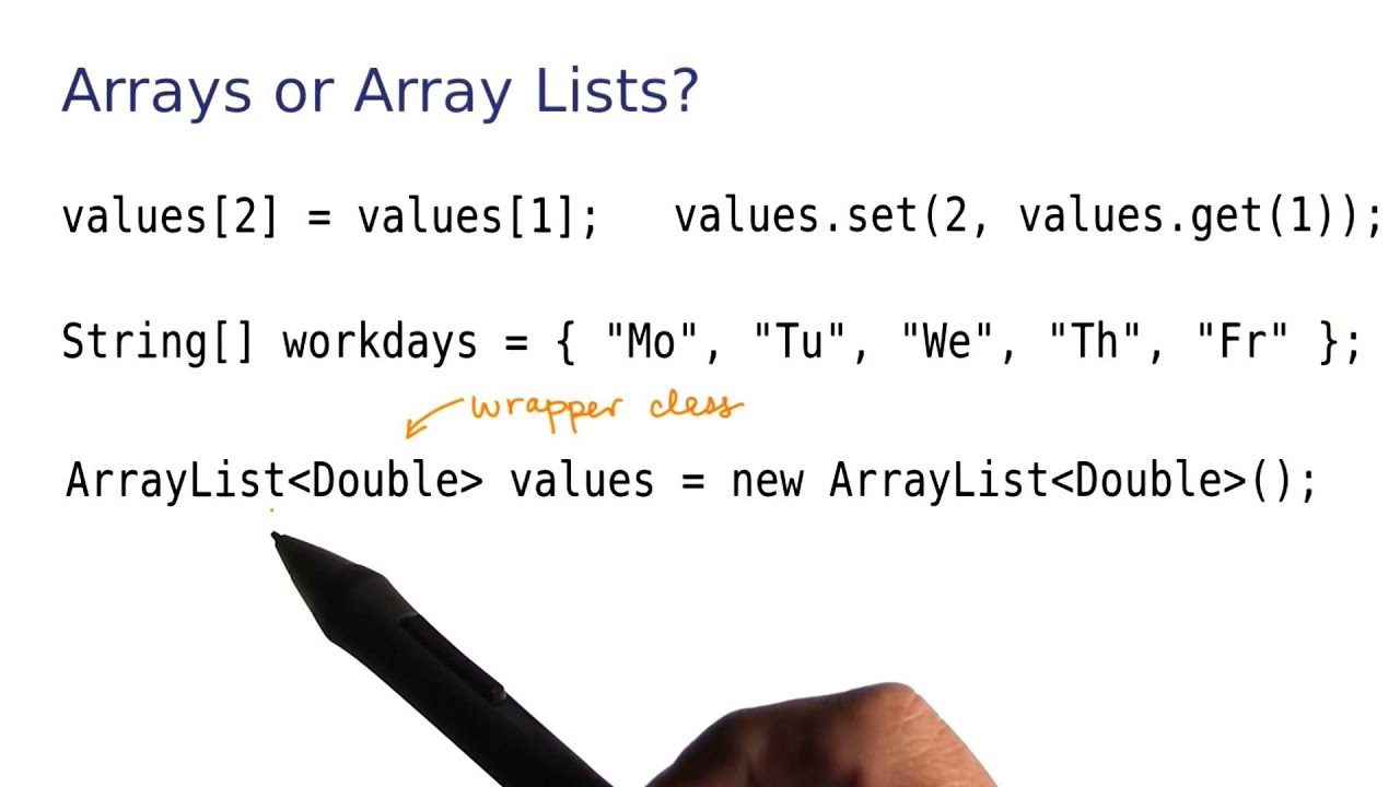Arrays or ArrayLists - Intro to Java Programming