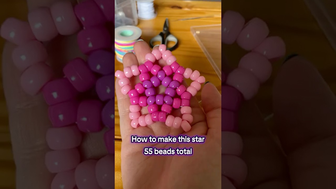Kandi Star Tutorial #beadedbracelet #kandi #beads #star