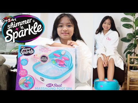 Shimmer n Sparkle Real Massaging Foot Spa for the Ultimate Pampered Pedicure Experience at Home