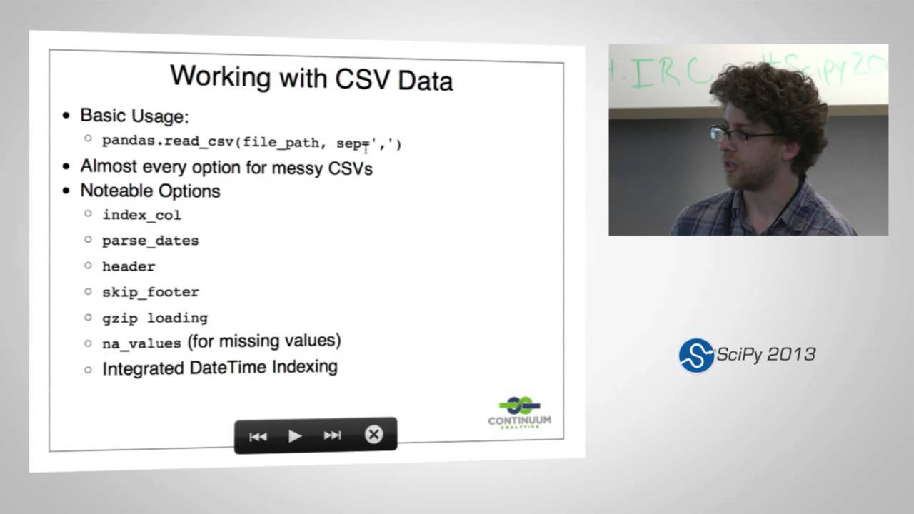 Data Processing with Python, SciPy2013 Tutorial, Part 1 of 3