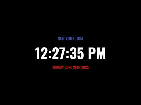 🔴 LIVE | Clock / Time in New York now / Live New York / What time is it now?