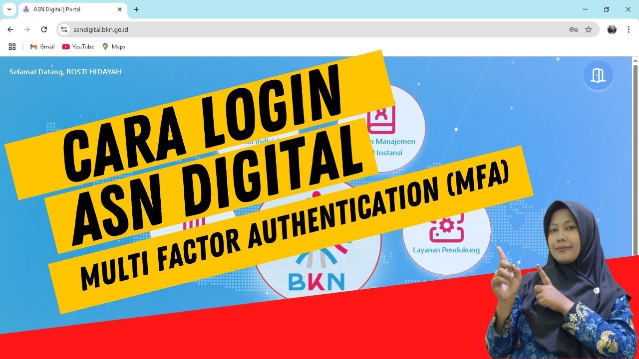 HOW TO LOG IN AND CREATE MULTI-FACTOR AUTHENTICATION (MFA) ON ASN DIGITAL BKN.GO.ID