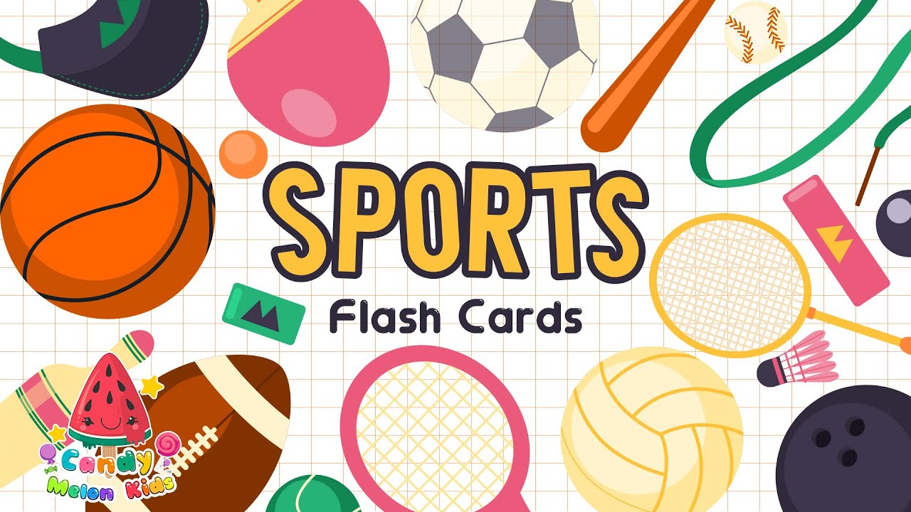 Sports Flash Cards for Kids | Video Flash Cards | Learn to Talk | Vocabulary in English