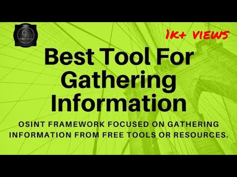 Best Tool For Gathering Information | OSINT Framework