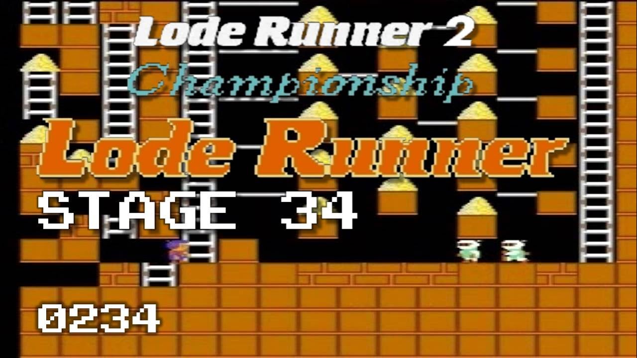 Lode Runner 2 - Stage 34 [0234]