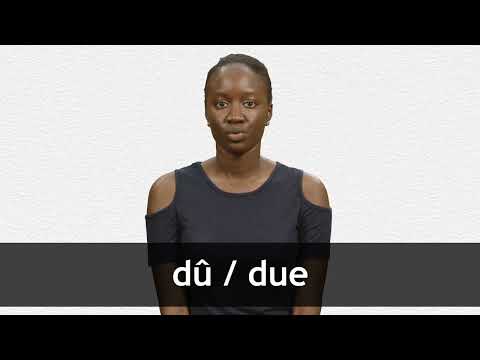 English Translation of “DÛ” | Collins French-English Dictionary