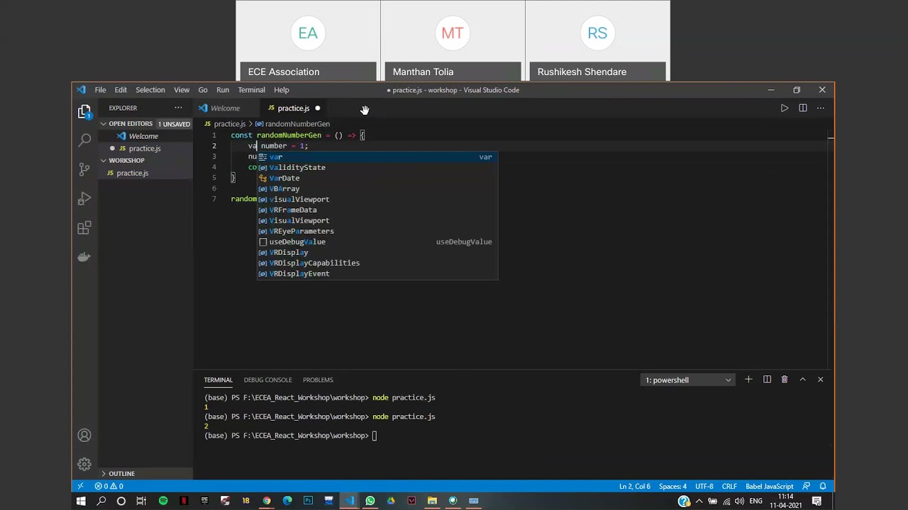 REACT Workshop (Introductory)