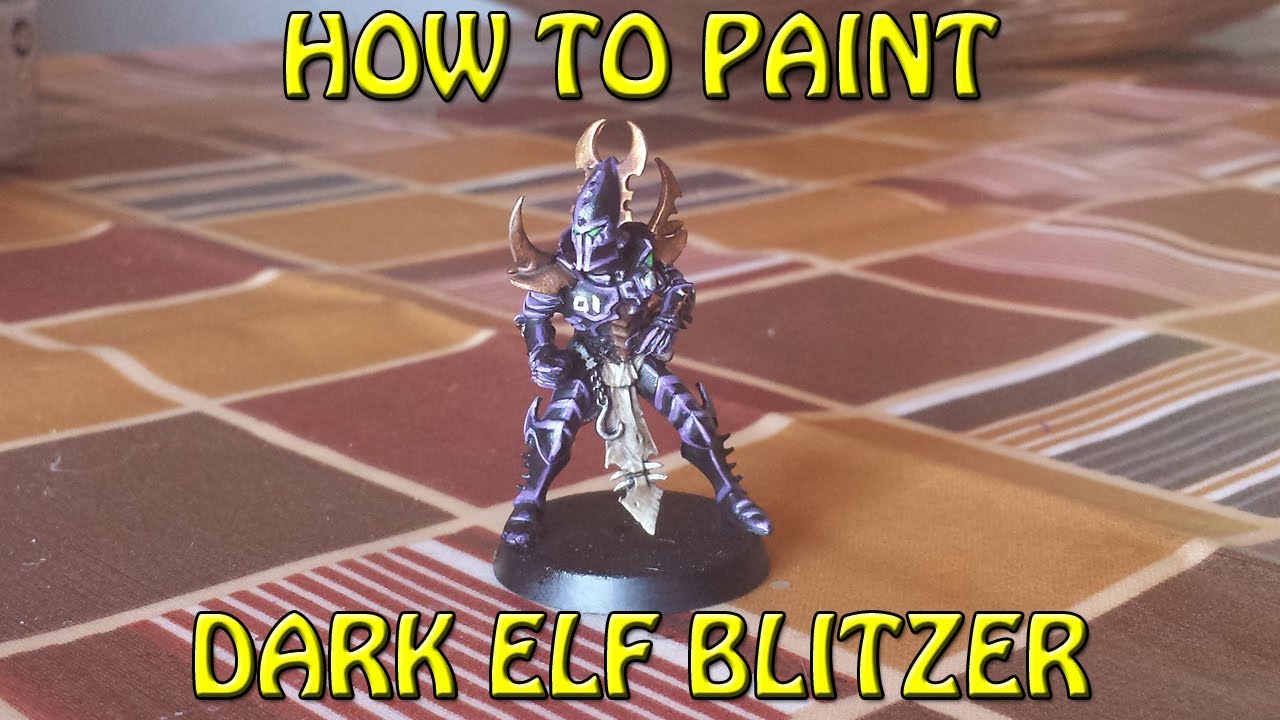 How to PAINT Blood Bowl Dark Elves Blitzer