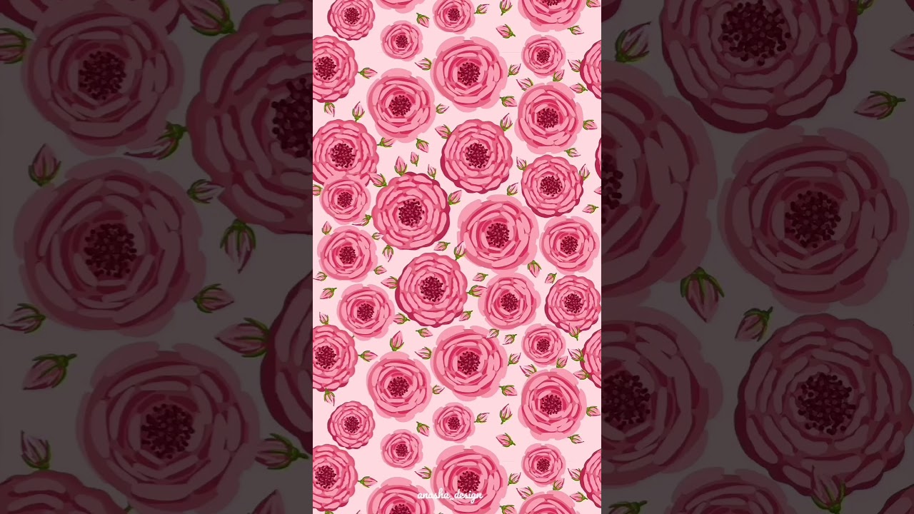 Cute vector patterns with roses🌺