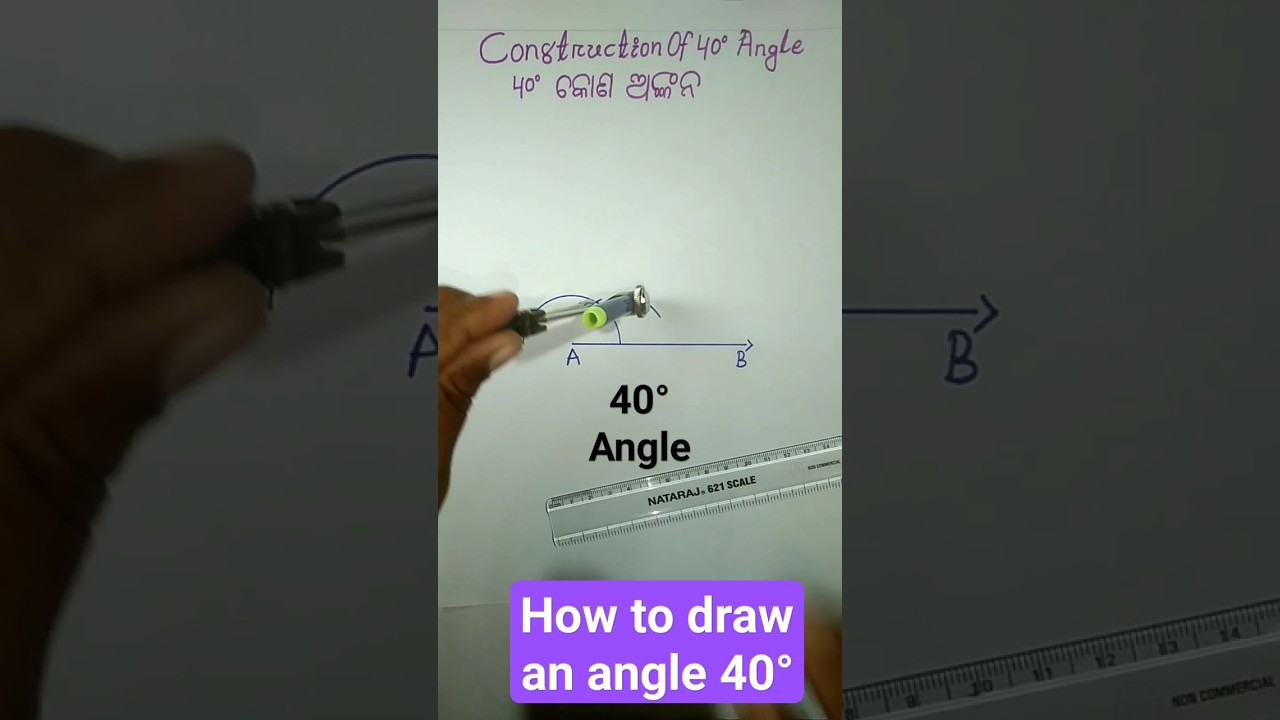 how to draw 40° angle with compass#shorts#viralshorts #ytshorts#trendingshorts#rb knowledge explore