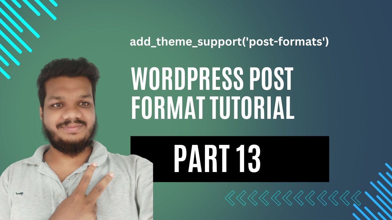 WordPress Post Formats Tutorial | WordPress theme development course