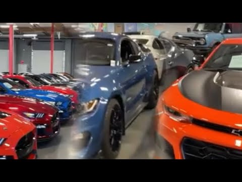 All American muscle car’s line up at lawerence motor sport Scottsdale Arizona