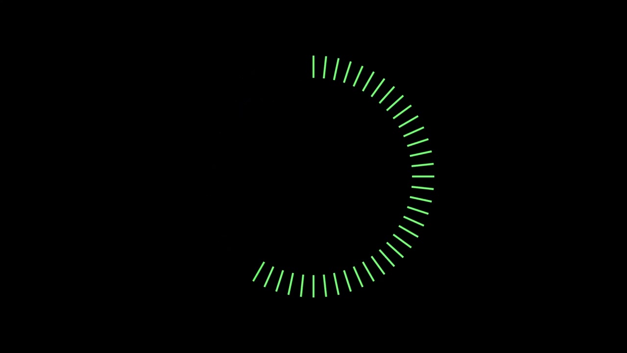 [4K] 10 Seconds Countdown Circle Ticker Only - Black Background