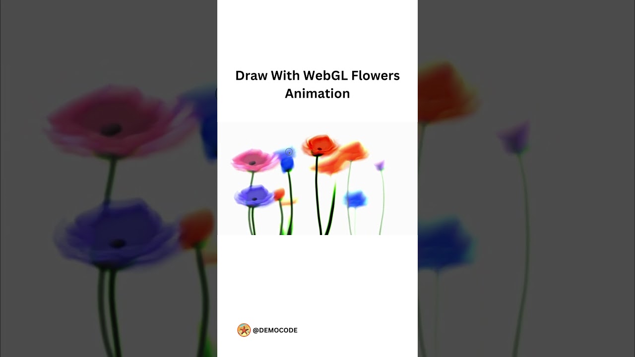Draw With WebGL Flowers Animation || #animation #css #threejs #coding #developer