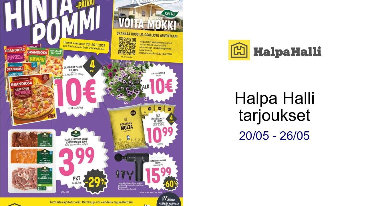 Halpa Halli tarjoukset 20/05 - 26/05