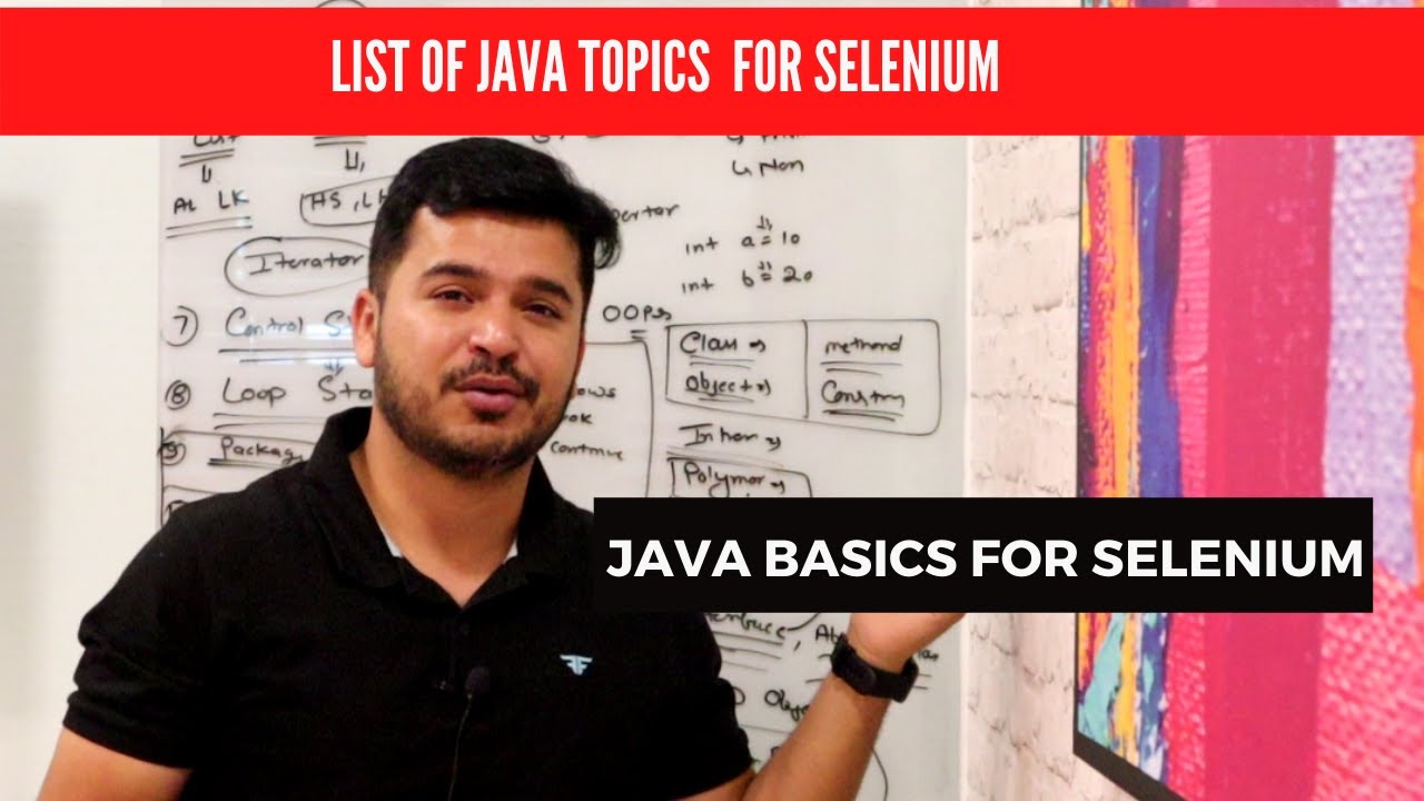 List Of Java Topics or Concepts For Selenium | Roadmap of Java Basics For Selenium Automation