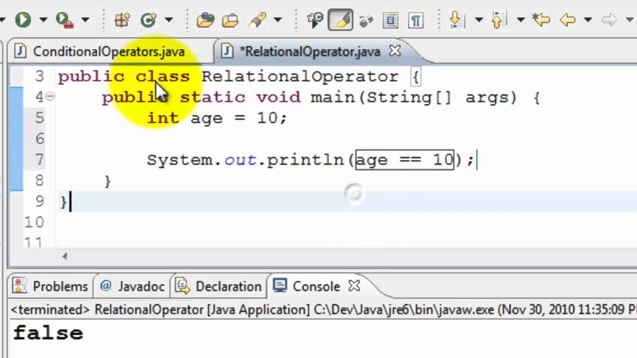 Java Tutorial #6 - Relational Operators