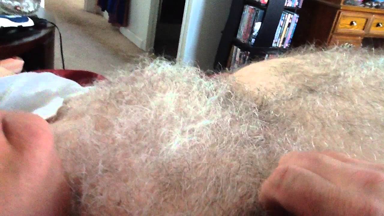 Feeling bushy hairy chest