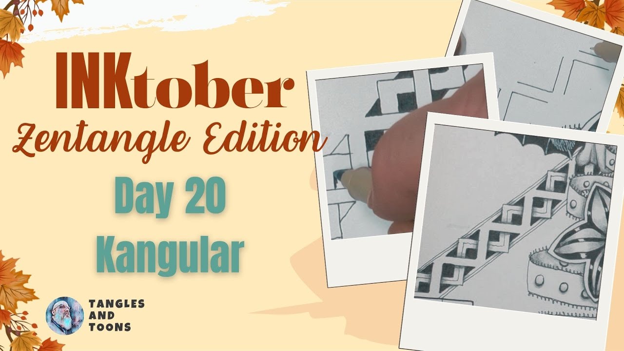 How to Draw Kangular Zentangle Pattern | Inktober 2025 Day 20