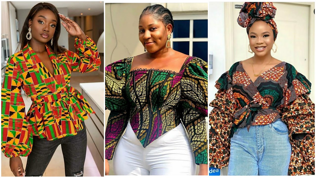 2021 LATEST African Print ANKARA TOPS || 60+ STYLISH ANKARA tops For JEANS  #ankaratops