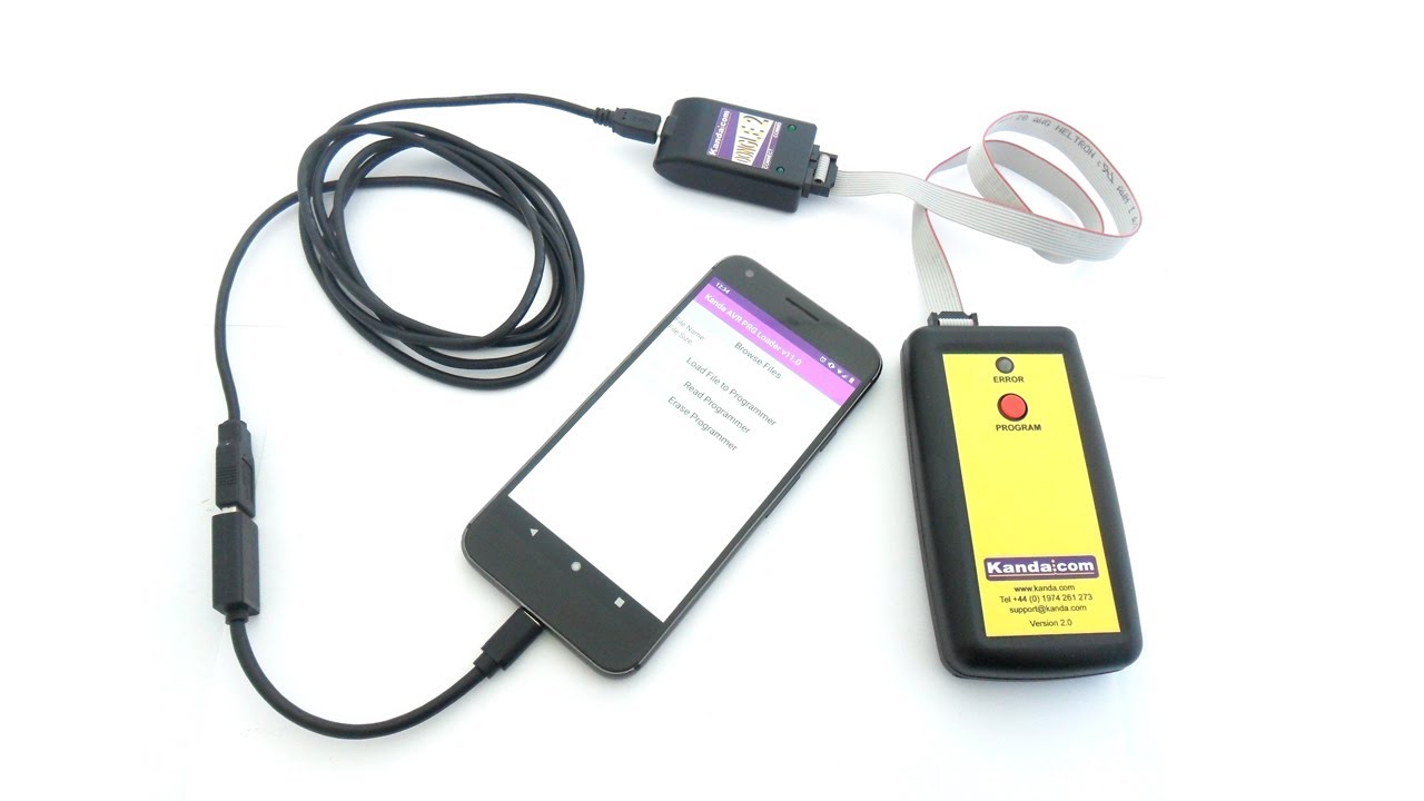 Using your Android Device to load Kanda Handheld Programmers