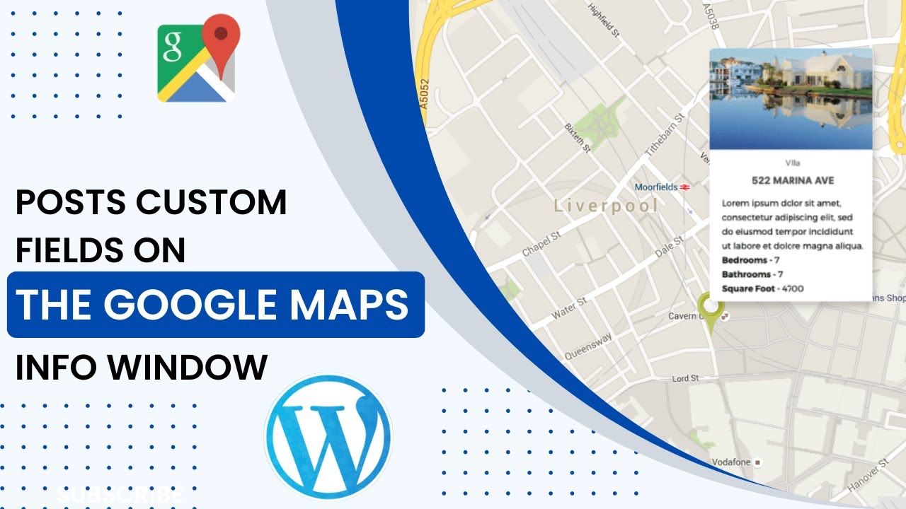 How to Display WordPress Post Custom Fields in Google Maps InfoWindow | Step-by-Step Tutorial