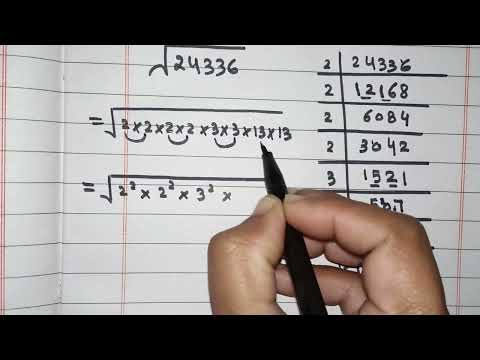square root of 24336 by prime factorization method