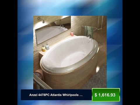 Anzzi 4478PC Atlantis Whirlpools Petite 44 x 78 Oval Soaking Bathtub