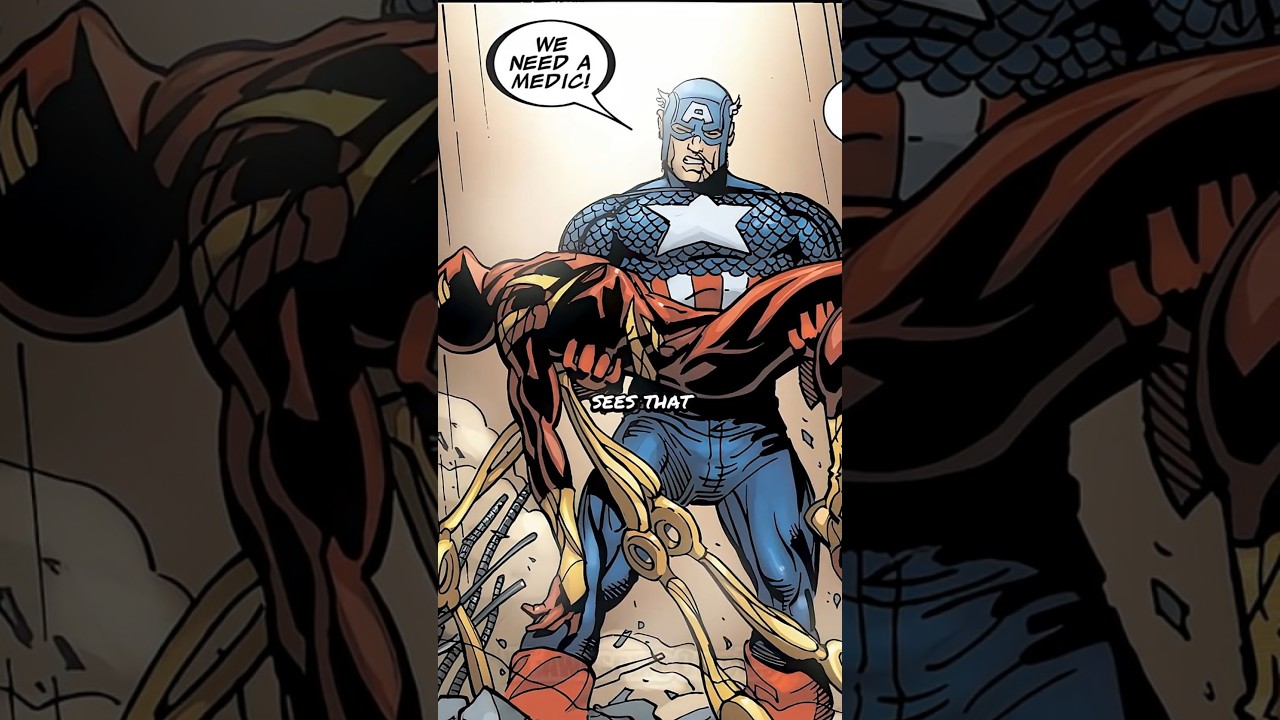 Ironman loses it when Spidey dies...