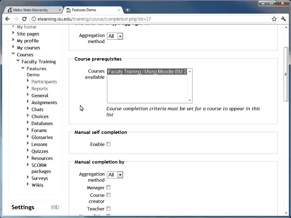 Course Completion Tracking