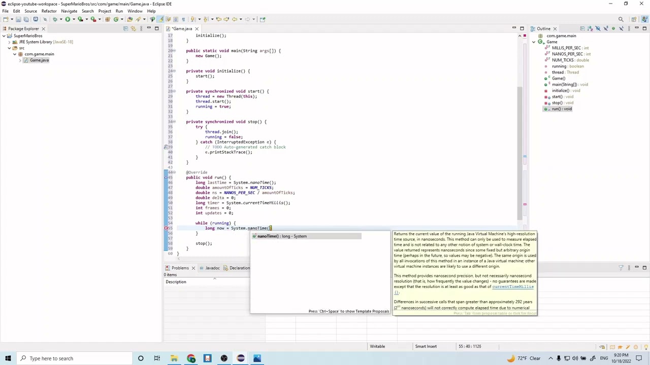Java Game Programming #4 - Game Loop (Part 2)