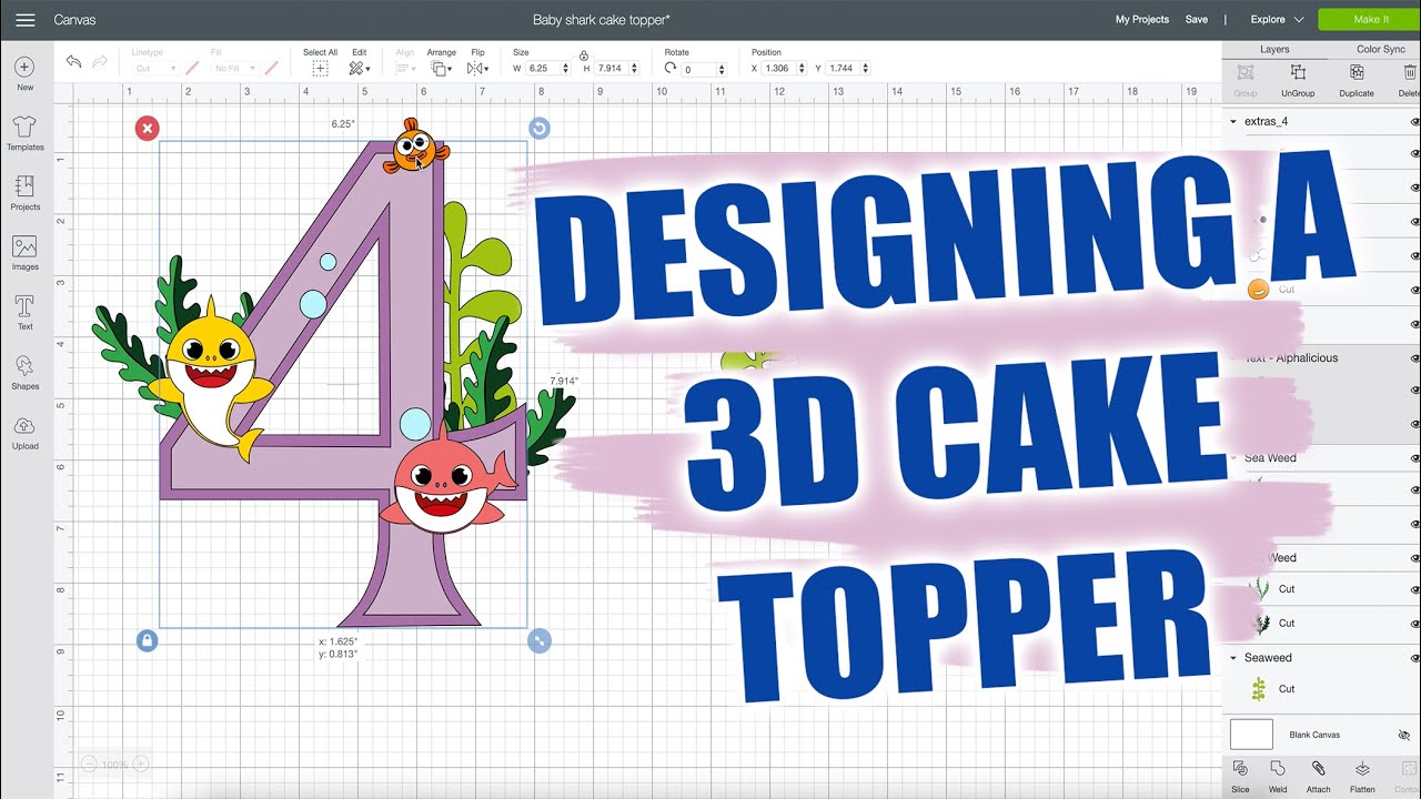 Designing 3D Cake Topper Using Cricut Design Space